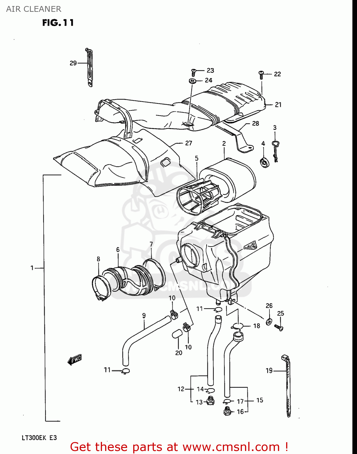 Suzuki LT300E QUAD RUNNER 1987 (H) USA (E03) QUADRUNNER QUAD-RUNNER AIR ...