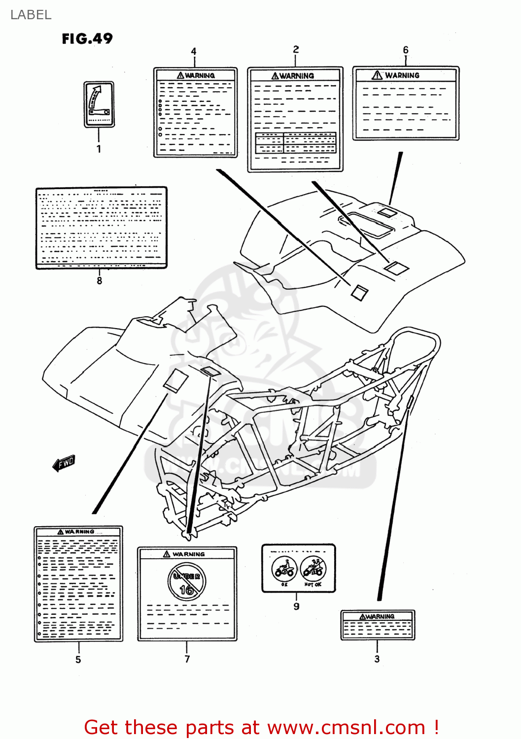 Suzuki LT-4WD QUAD RUNNER 1987 (H) USA (E03) QUADRUNNER QUAD-RUNNER ...