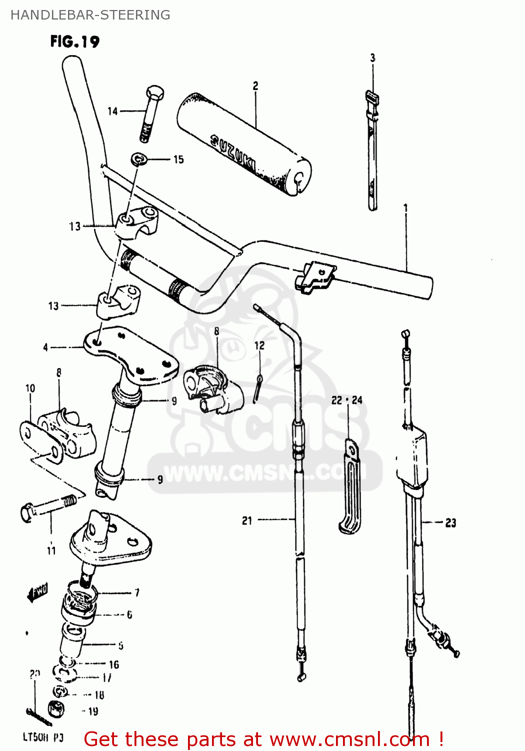 Suzuki LT50 1986 (G) USA (E03) parts lists and schematics