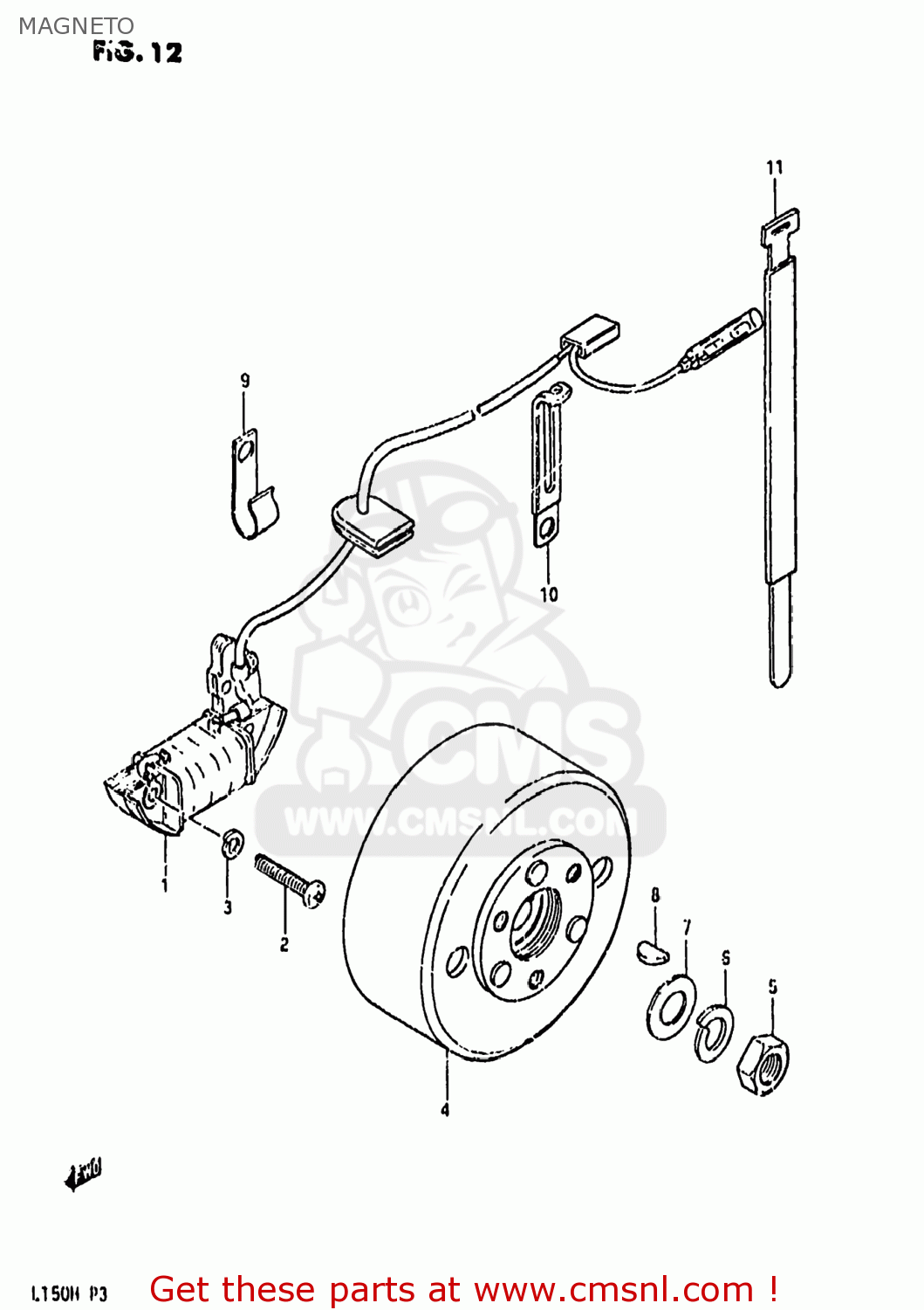 Suzuki LT50 1986 (G) USA (E03) MAGNETO - buy original MAGNETO spares online