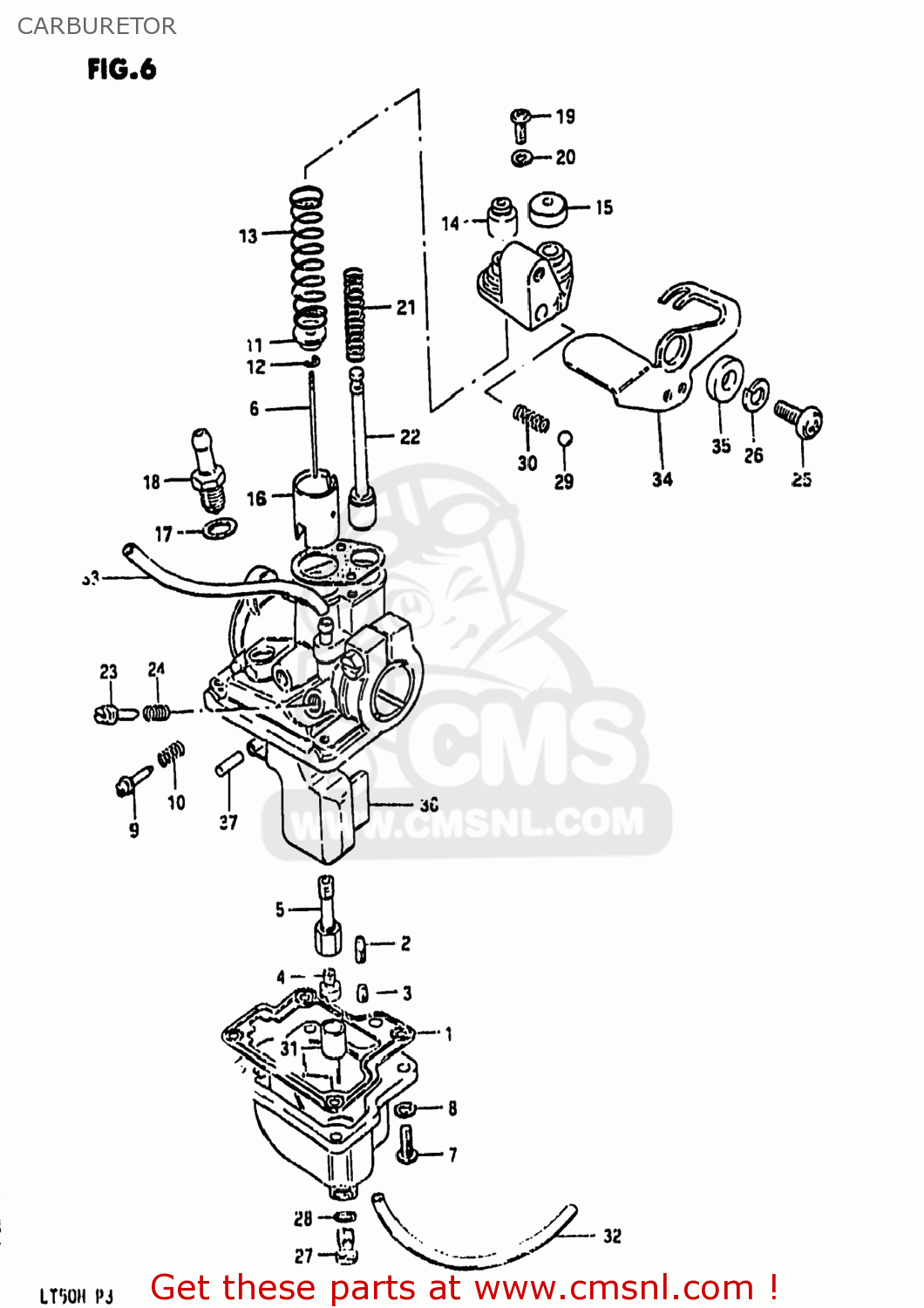 Suzuki LT50 1987 (H) USA (E03) CARBURETOR - buy original CARBURETOR ...