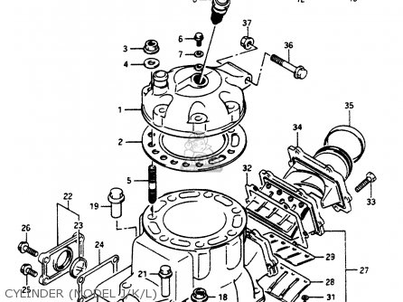 Suzuki LT500R 1989 (K) parts lists and schematics