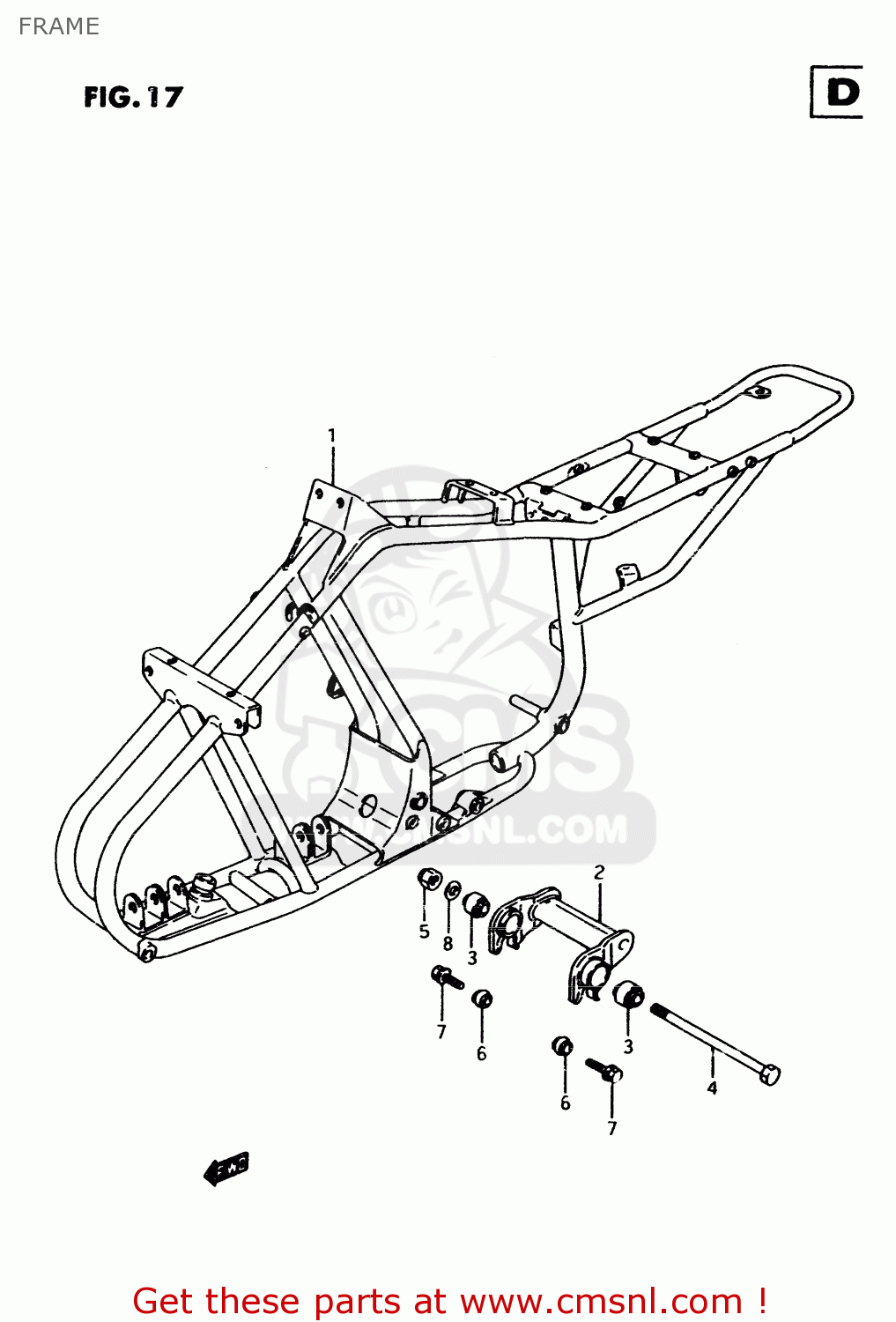 Suzuki LT80 1997 (V) FRAME - buy original FRAME spares online