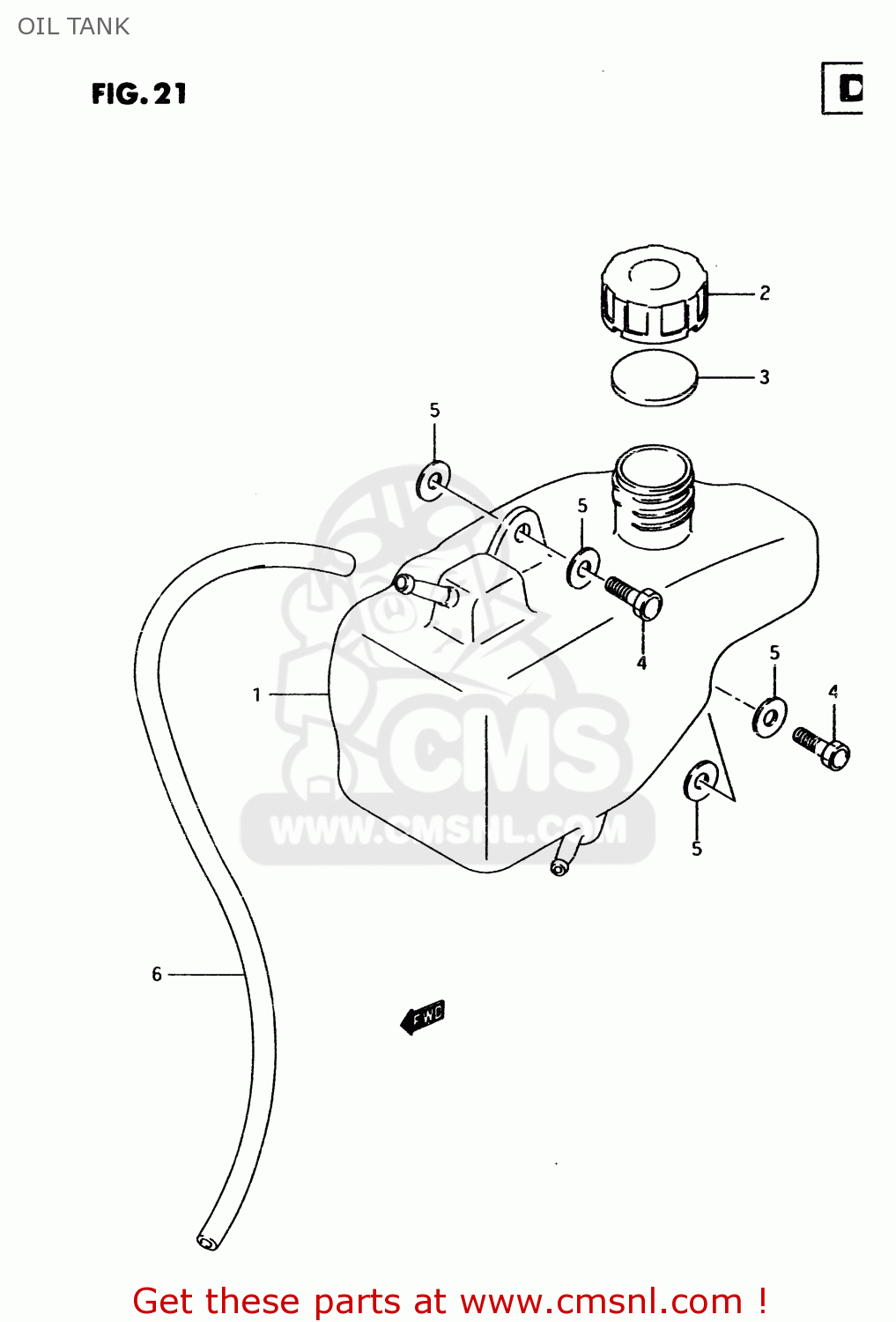 Suzuki LT80 2000 (Y) OIL TANK - buy original OIL TANK spares online