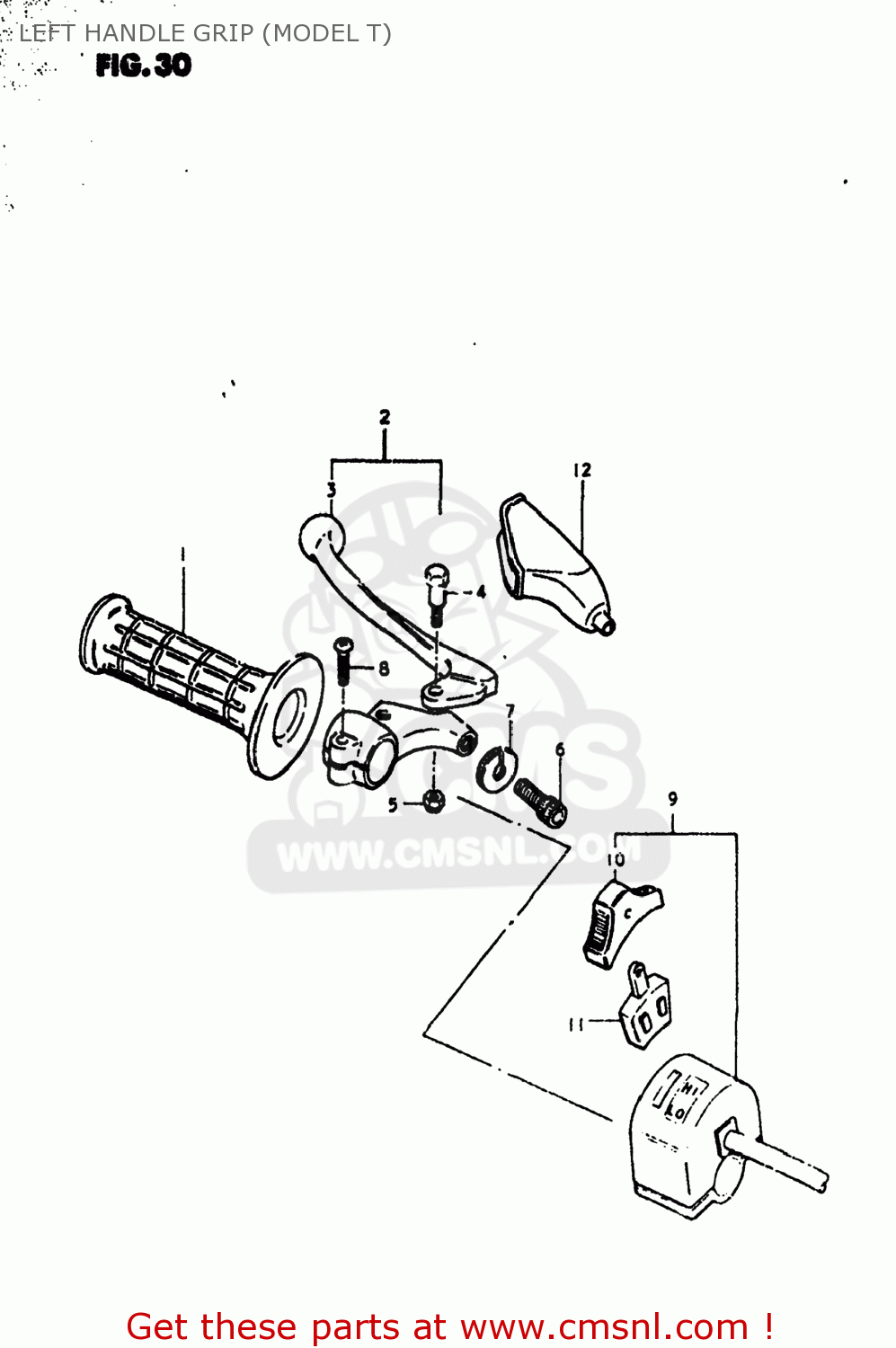 Suzuki PE175 1981 (X) USA (E03) parts lists and schematics