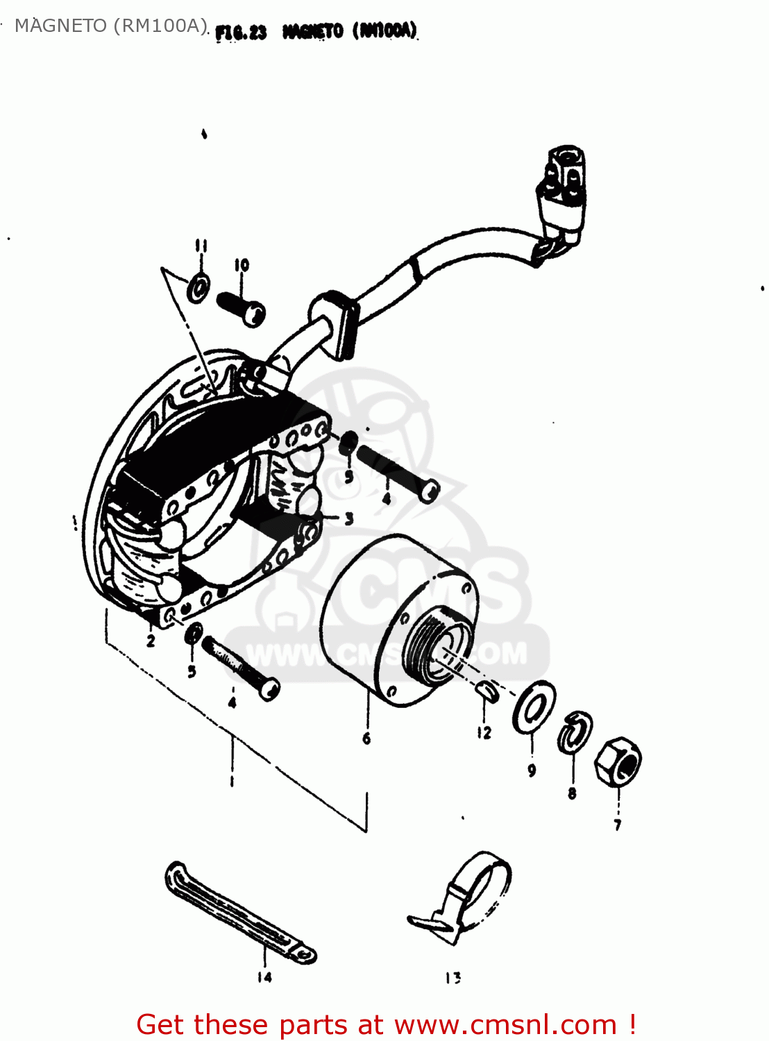 Suzuki RM100 1978 (C) USA (E03) parts lists and schematics
