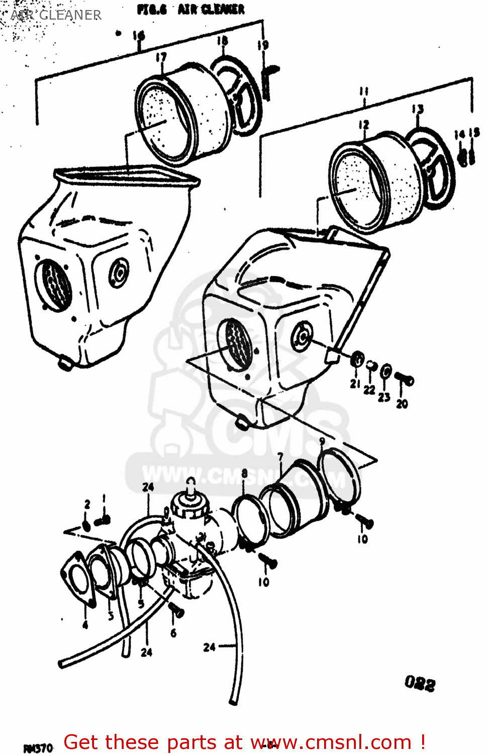 Suzuki Suzuki RM370 1977 (B) USA (E03) parts lists and schematics