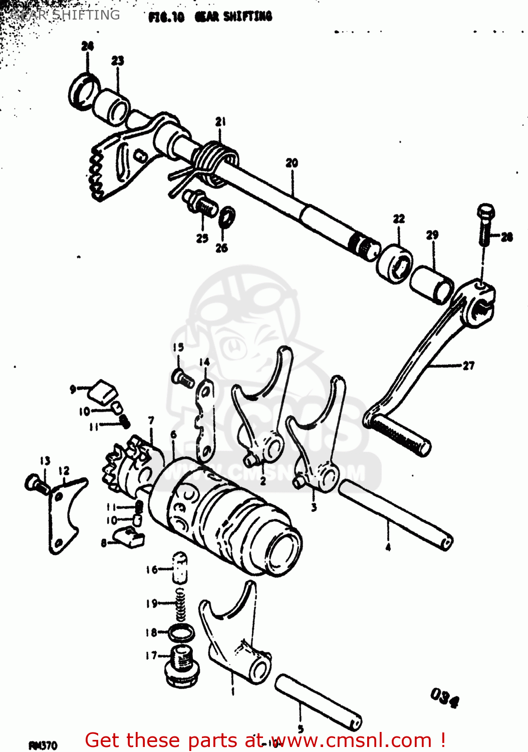 Suzuki Suzuki RM370 1977 (B) USA (E03) parts lists and schematics
