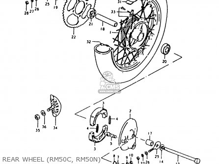 Suzuki RM50 1981 (X) parts lists and schematics