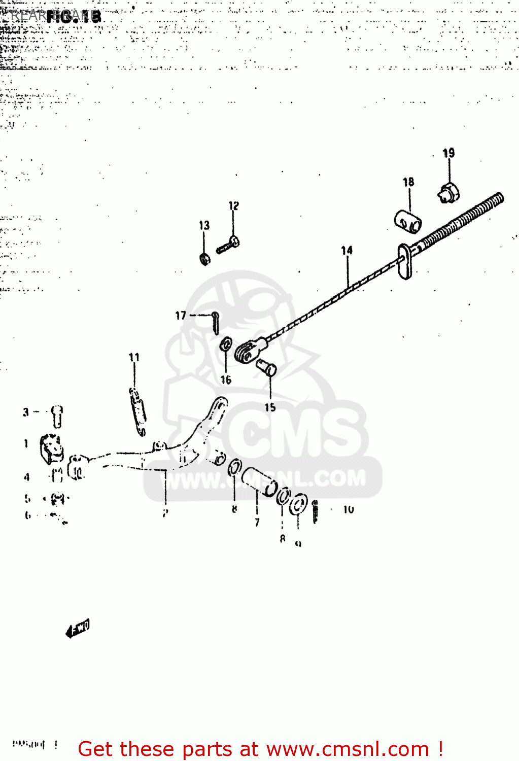 Suzuki RM500 1983 (D) USA (E03) REAR BRAKE - buy original REAR BRAKE ...