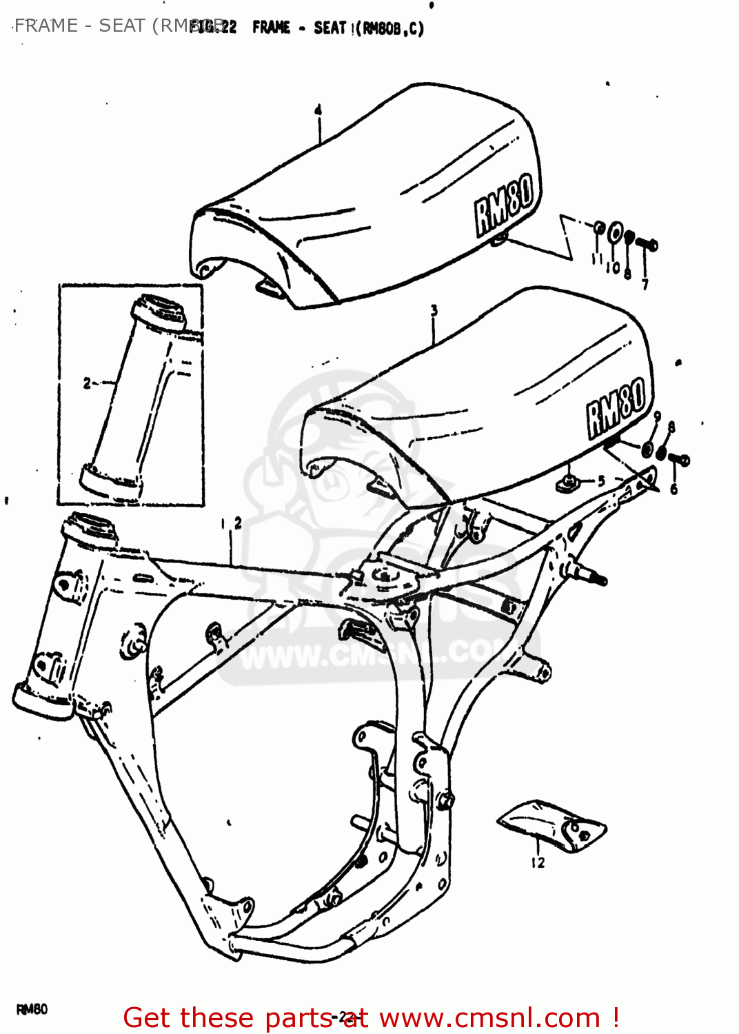 Suzuki RM80 1977 (B) USA (E03) parts lists and schematics