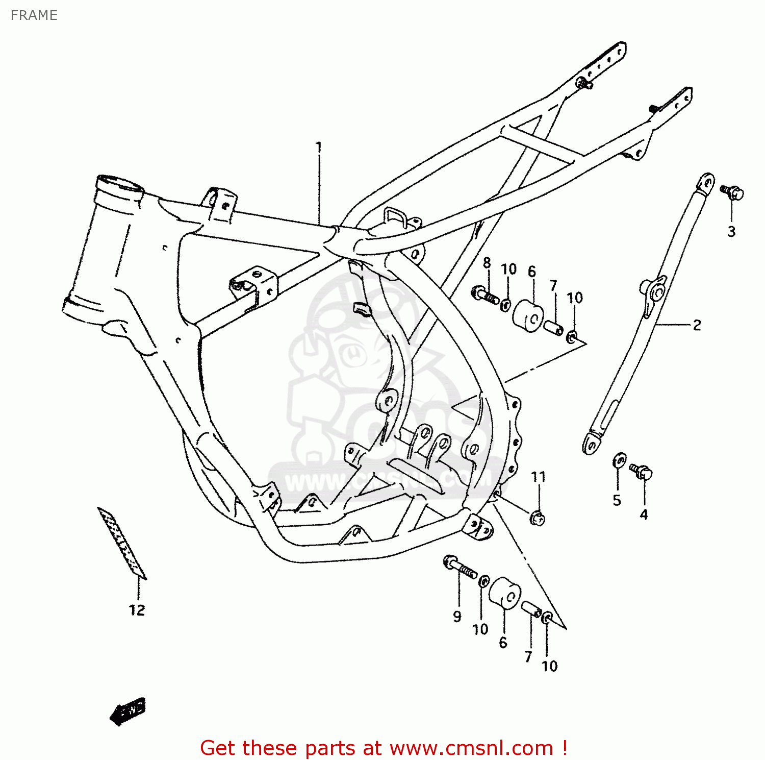 Suzuki RM80 1996 (T) FRAME - buy original FRAME spares online