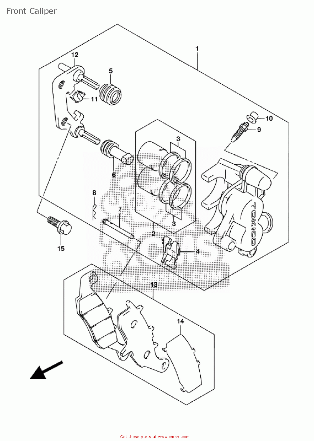 Suzuki RM85 (LW) 2017 Front Caliper - buy original Front Caliper spares ...