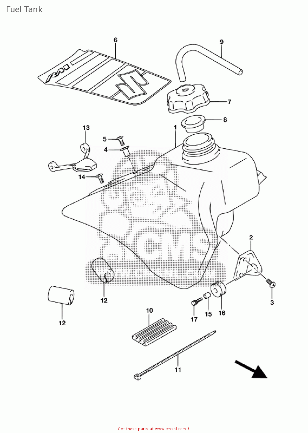 Suzuki RM85 (LW) 2017 Fuel Tank - buy original Fuel Tank spares online