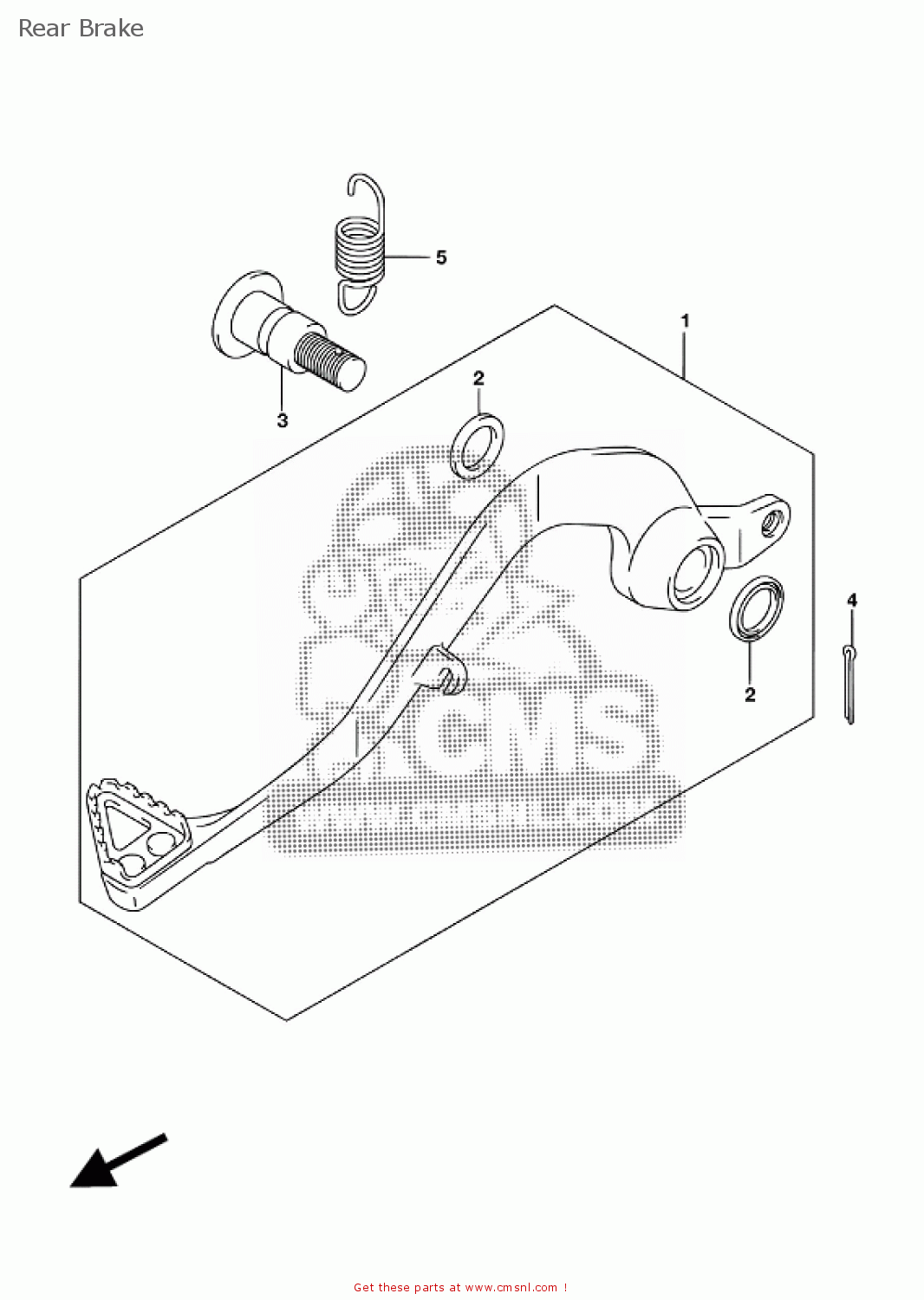 Suzuki RM85 (LW) 2017 Rear Brake - buy original Rear Brake spares online
