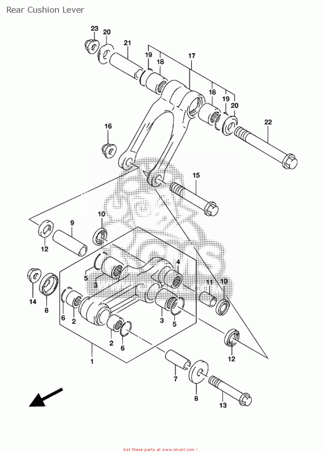 Suzuki RM85 (LW) 2017 Rear Cushion Lever - buy original Rear Cushion ...