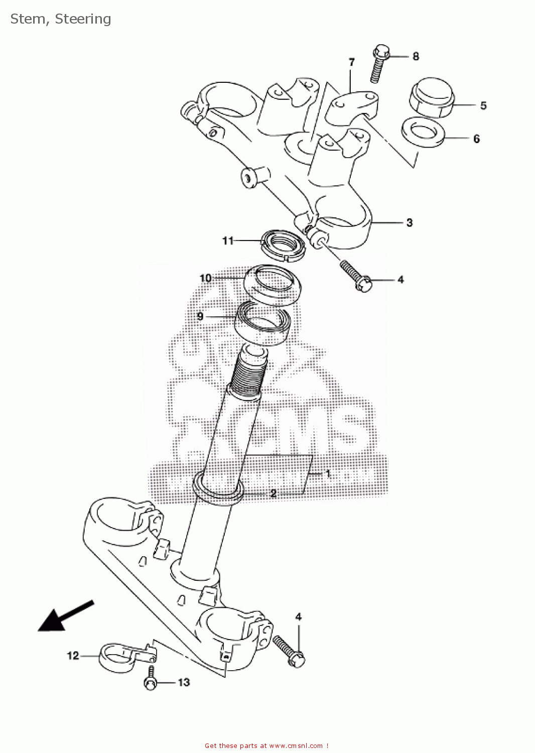 Suzuki RM85 (LW) 2017 Stem, Steering - buy original Stem, Steering ...