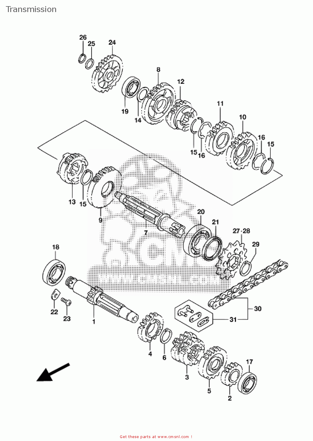 Suzuki RM85 (LW) 2017 Transmission - buy original Transmission spares ...