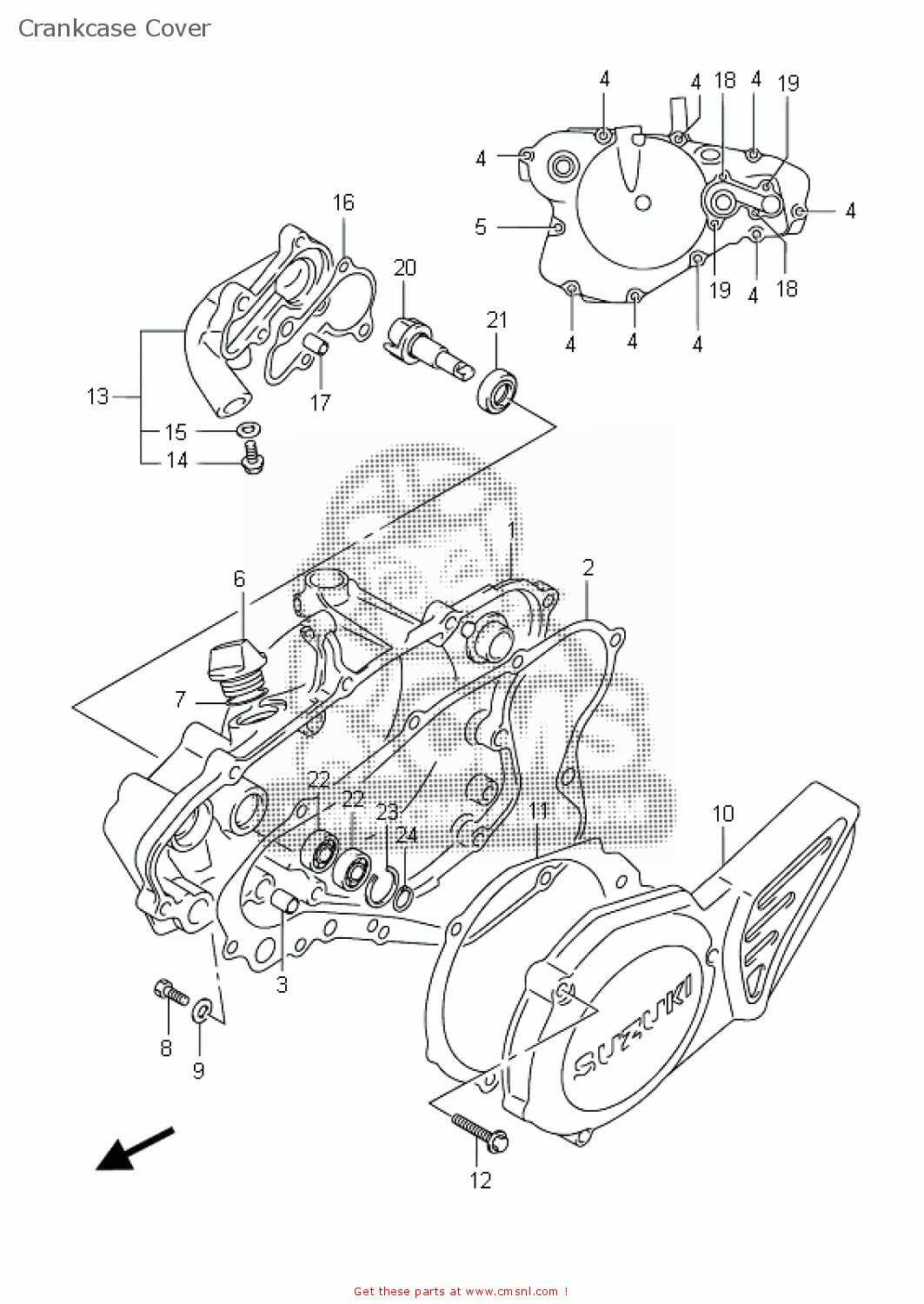 Suzuki RM85 (SW & LW) 2015 Crankcase Cover - buy original Crankcase ...