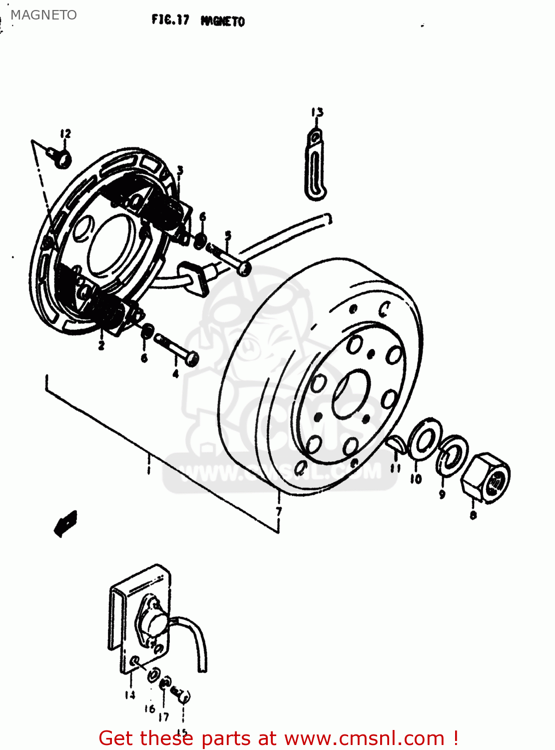 Suzuki Suzuki SP370 1979 (N) USA (E03) parts lists and schematics