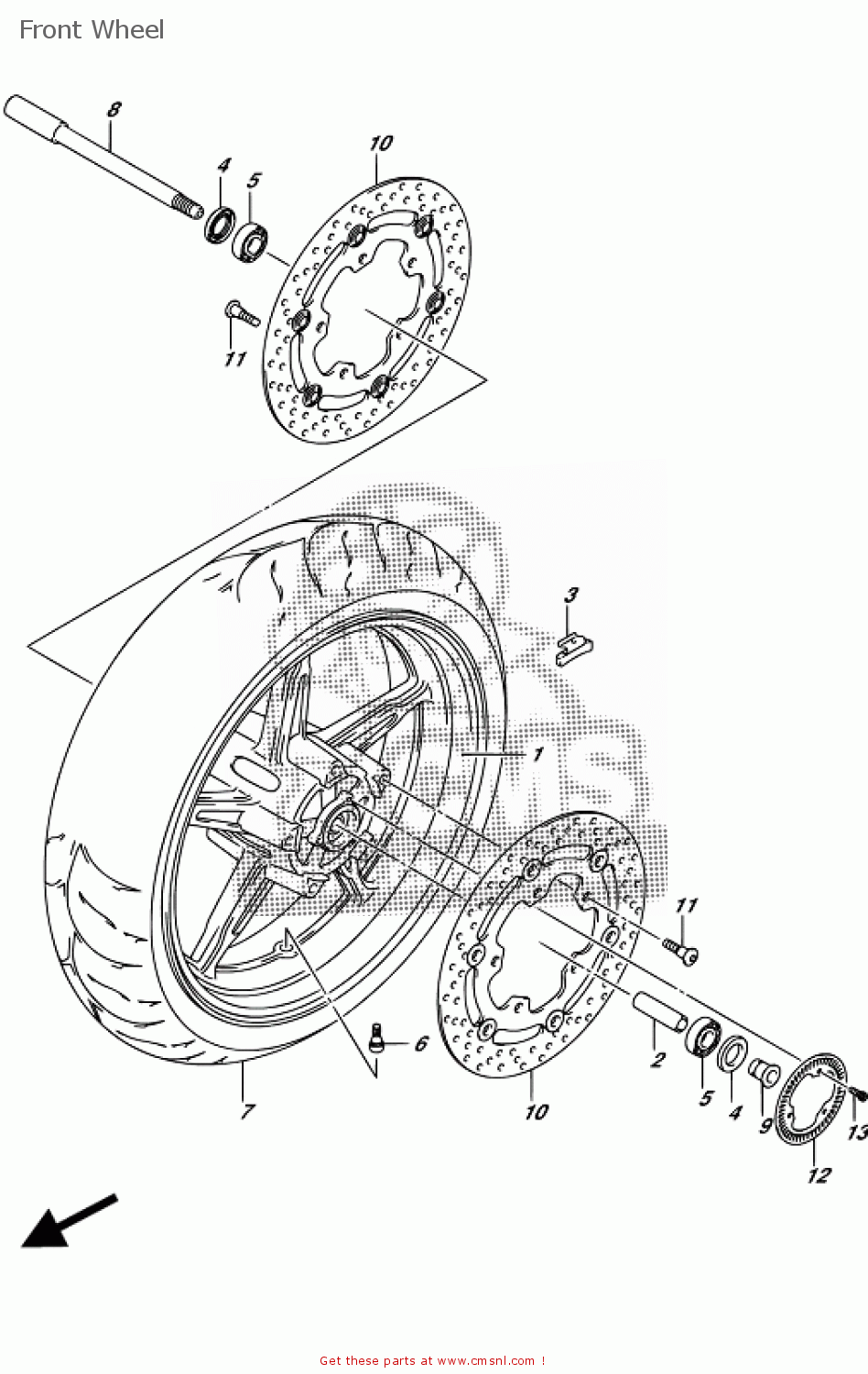 Suzuki SV650(A)(UA) 2017 Front Wheel - buy original Front Wheel spares ...