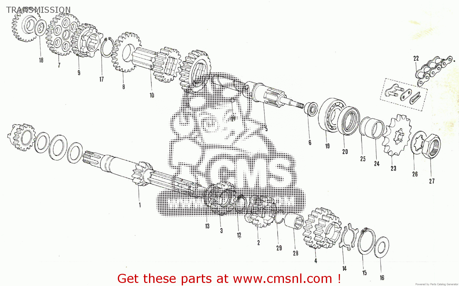 Suzuki TC90 TRANSMISSION - buy original TRANSMISSION spares online