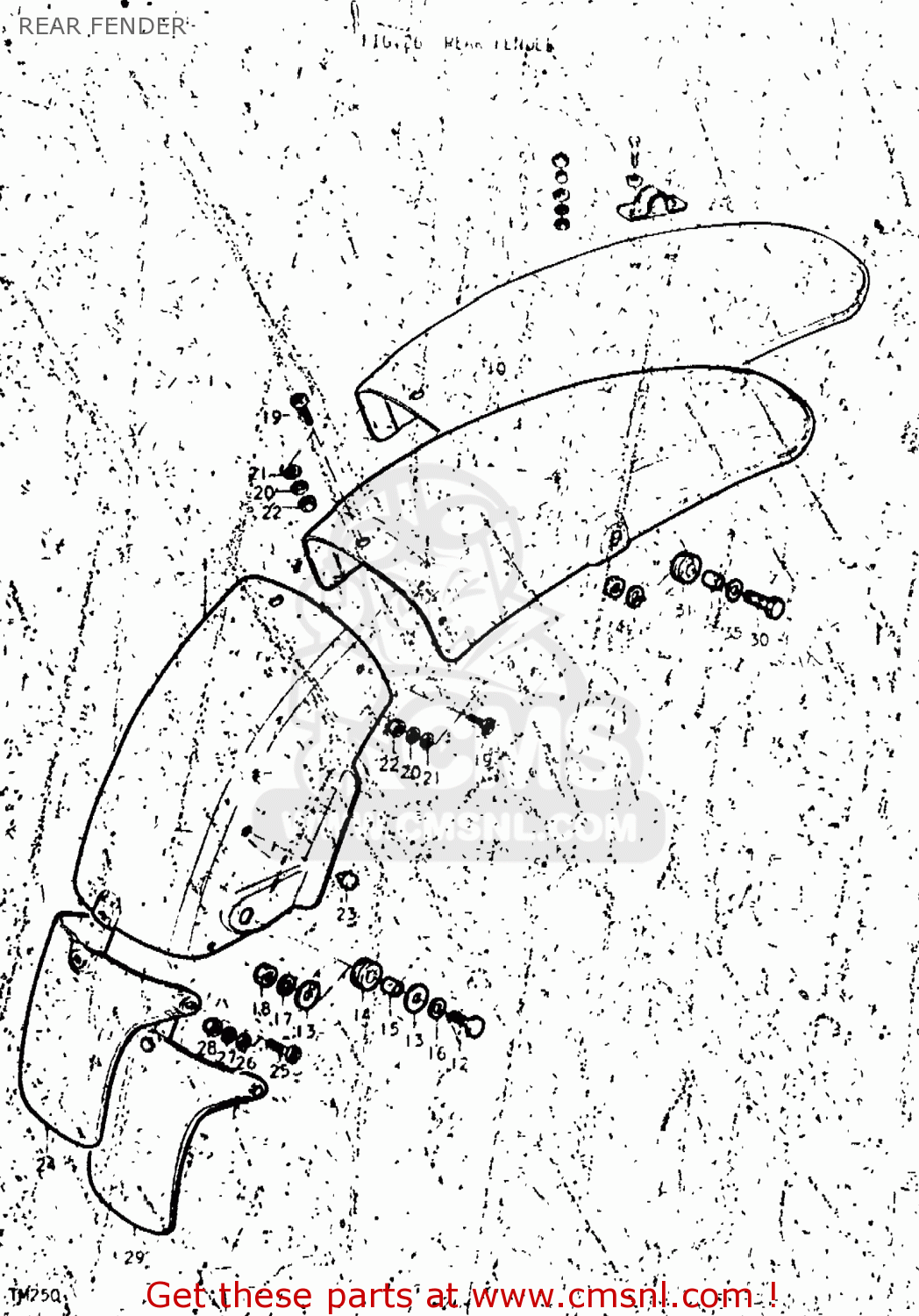Suzuki TM250 1974 (L) USA (E03) parts lists and schematics