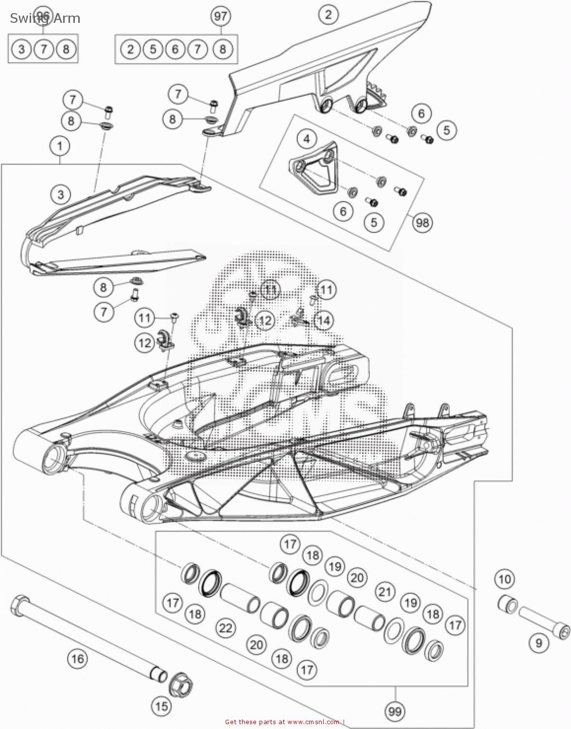 CABLE SUPPORT SWING ARM 06 for 1050 ADVENTURE ABS CKD Malaysia 2016 ...