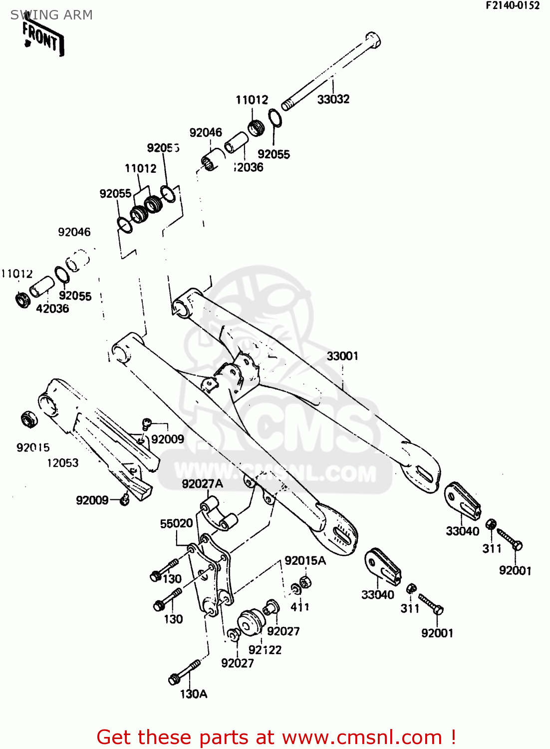 330011206: Arm-comp-swing Kawasaki - buy the 33001-1206 at CMSNL