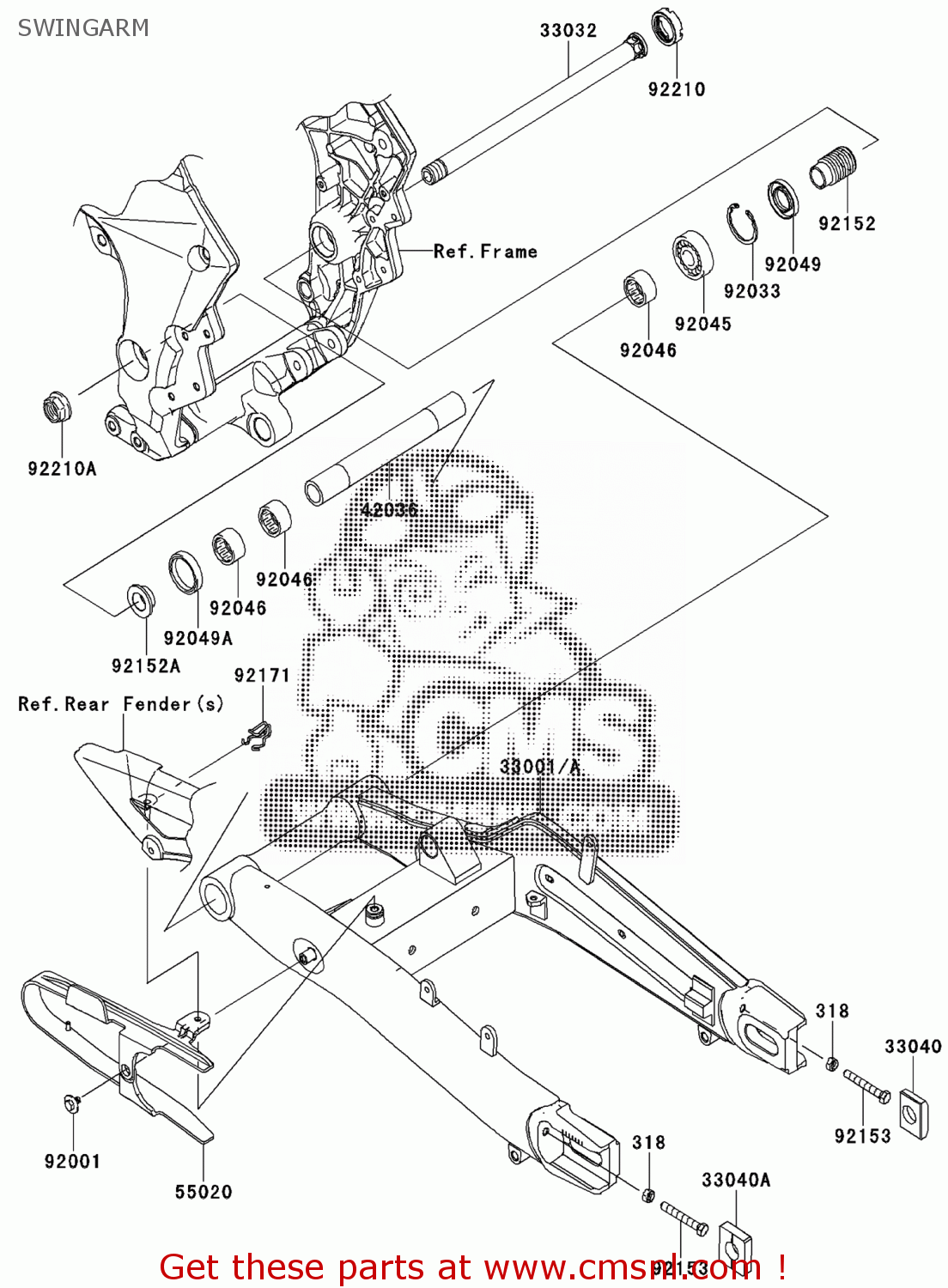 33001057118R: Arm-comp-swing,f.s.bl Kawasaki - buy the 33001-0571-18R ...