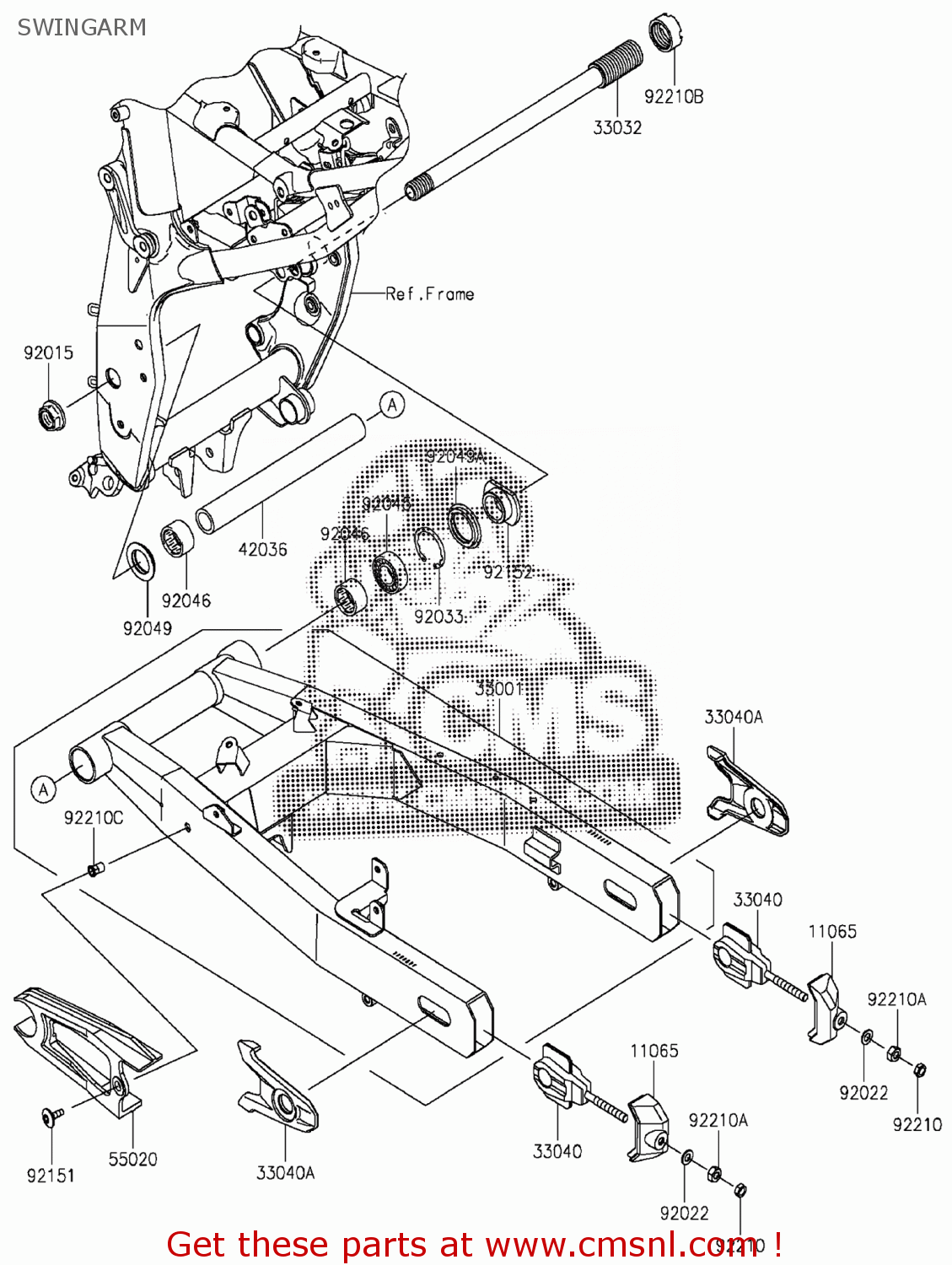 33001060418R: Arm-comp-swing,f.s.bl Kawasaki - buy the 33001-0604-18R ...