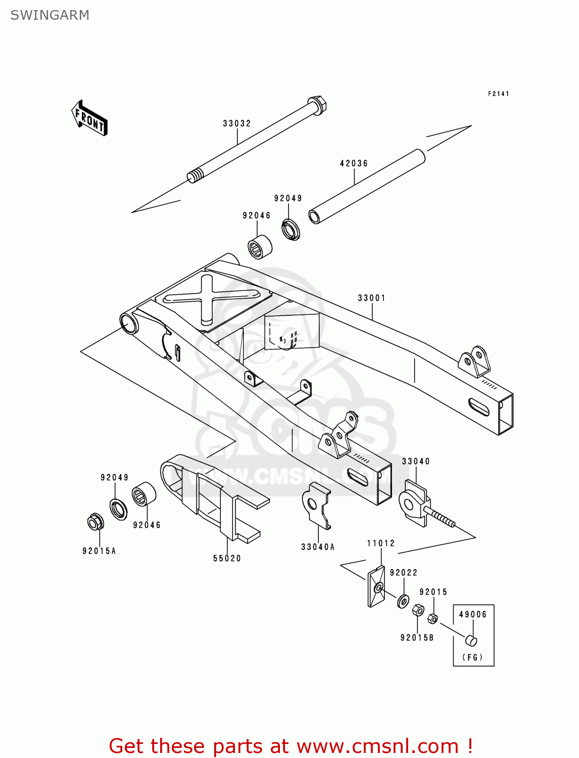 330011520TX: Arm-comp-swing,silver Kawasaki - buy the 33001-1520-TX at ...