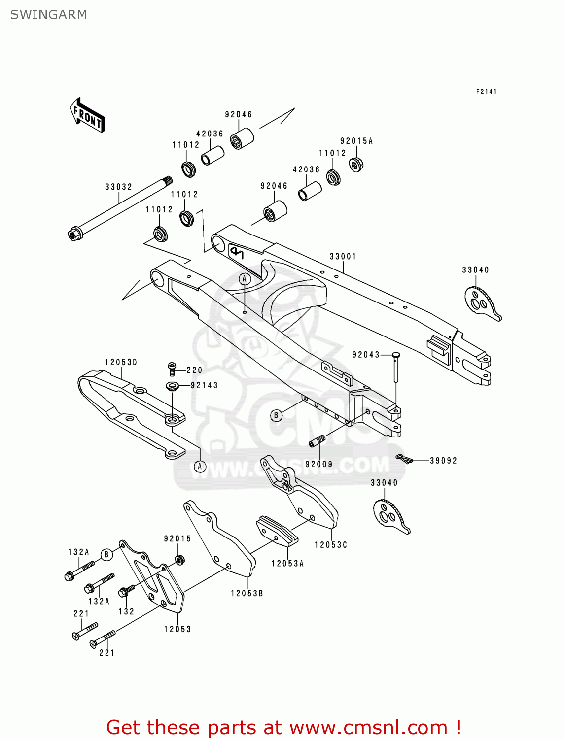 120531324: Guide-chain,drive,rr, Kawasaki - buy the 12053-1324 at CMSNL