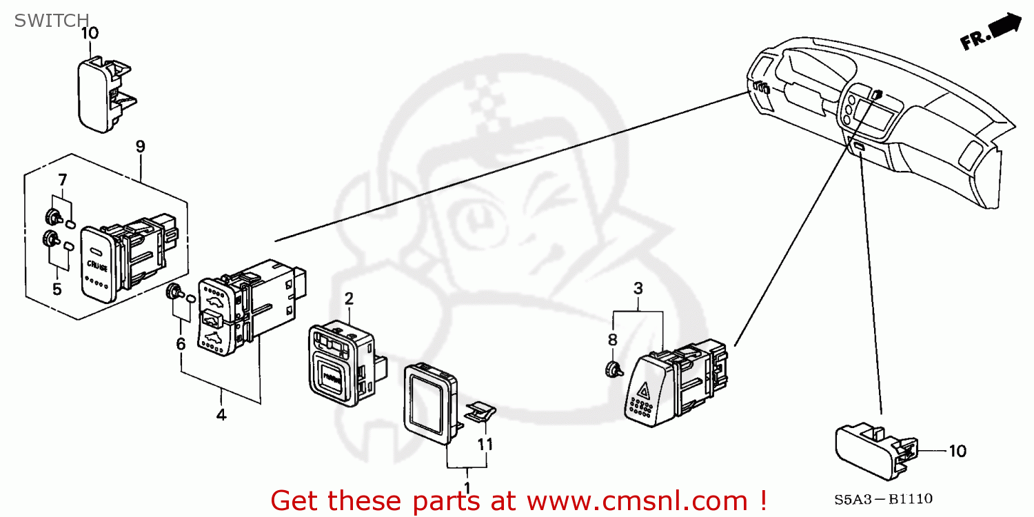 35830S5A003ZC: Sw Assy,s*nh167l* Honda - buy the 35830-S5A-003ZC at CMSNL
