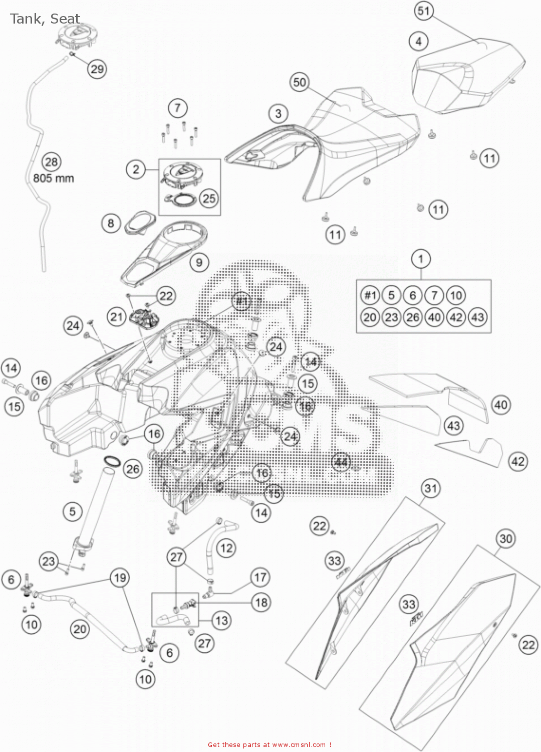 FUEL TANK SD-GT BLACK 18 for 1290 Super Duke GT, black China 2018 ...