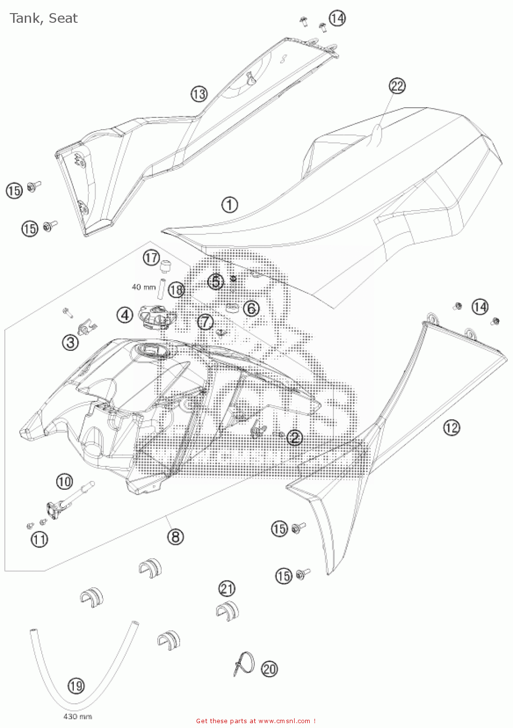 78007008044X4: Tank Plug Orange/black Ktm - buy the 78007008044X4 at CMSNL