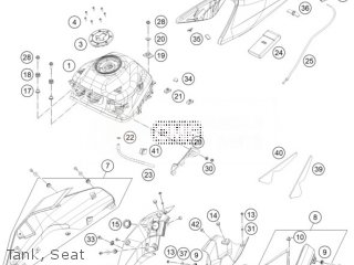 SEAT COWL PAD for 390 Adventure, orange TH 2020 - order at CMSNL