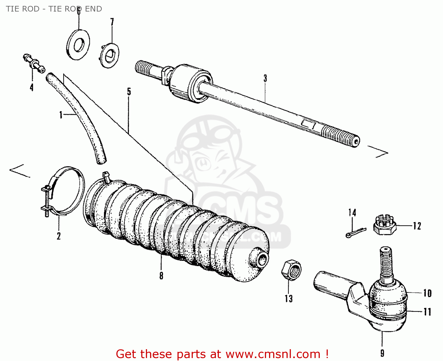 53521611000: Rack End Comp. Honda - buy the 53521-611-000 at CMSNL