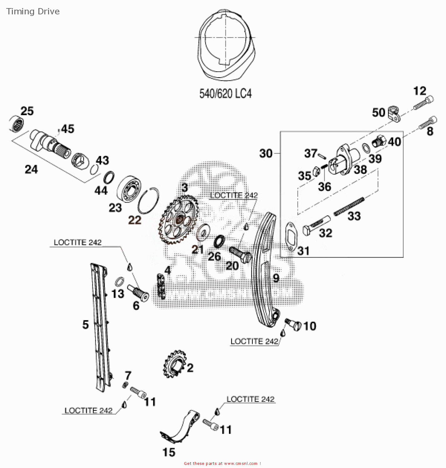 58036002000: Timing Chain Tensioner Ktm - buy the 58036002000 at CMSNL