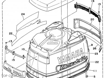 61A42681S1: Mark, Cowling Yamaha - buy the 61A-42681-S1 at CMSNL