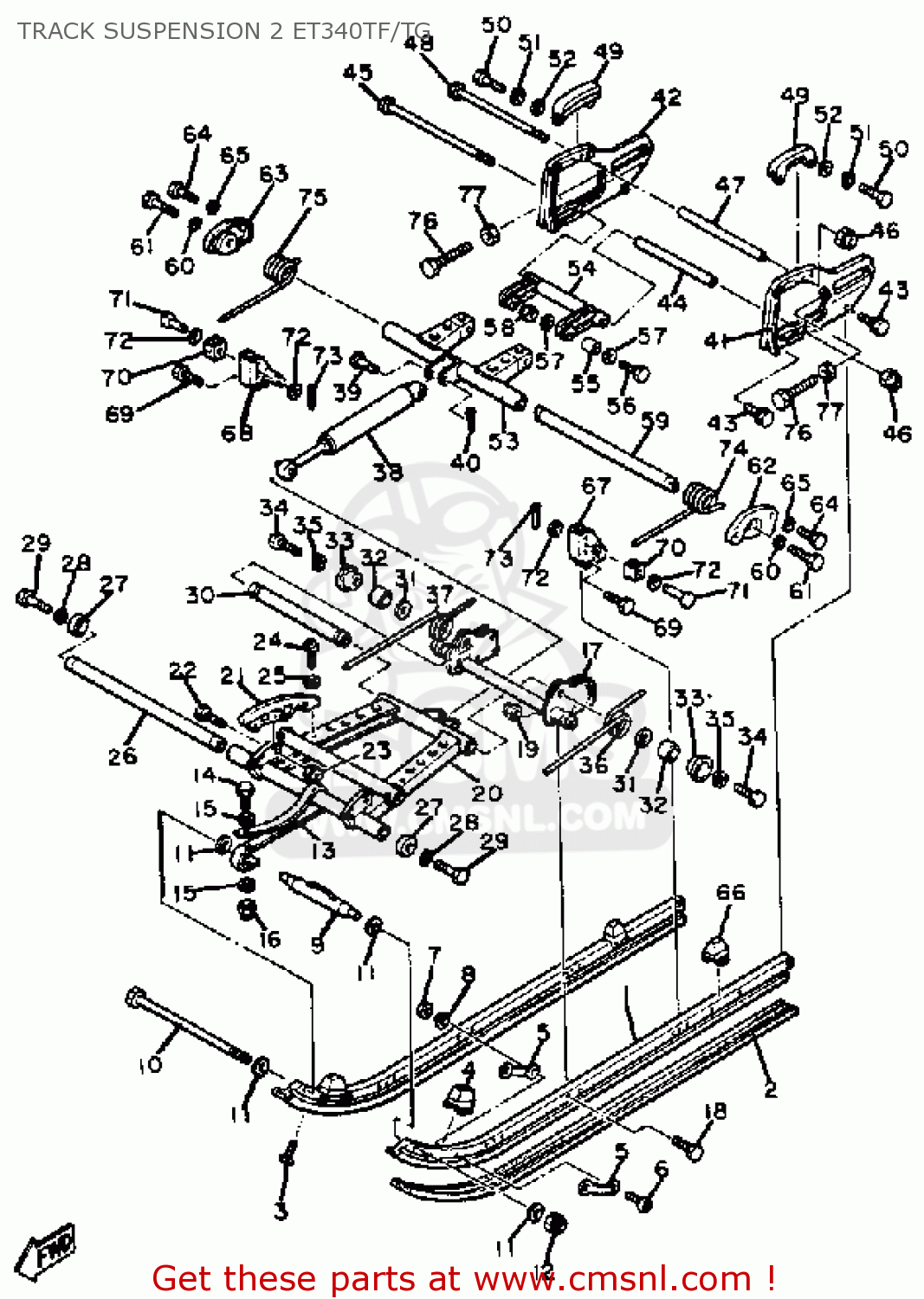 FRAME, SLIDING 1 for ET340 TF ENTICER 1982/1983 - order at CMSNL