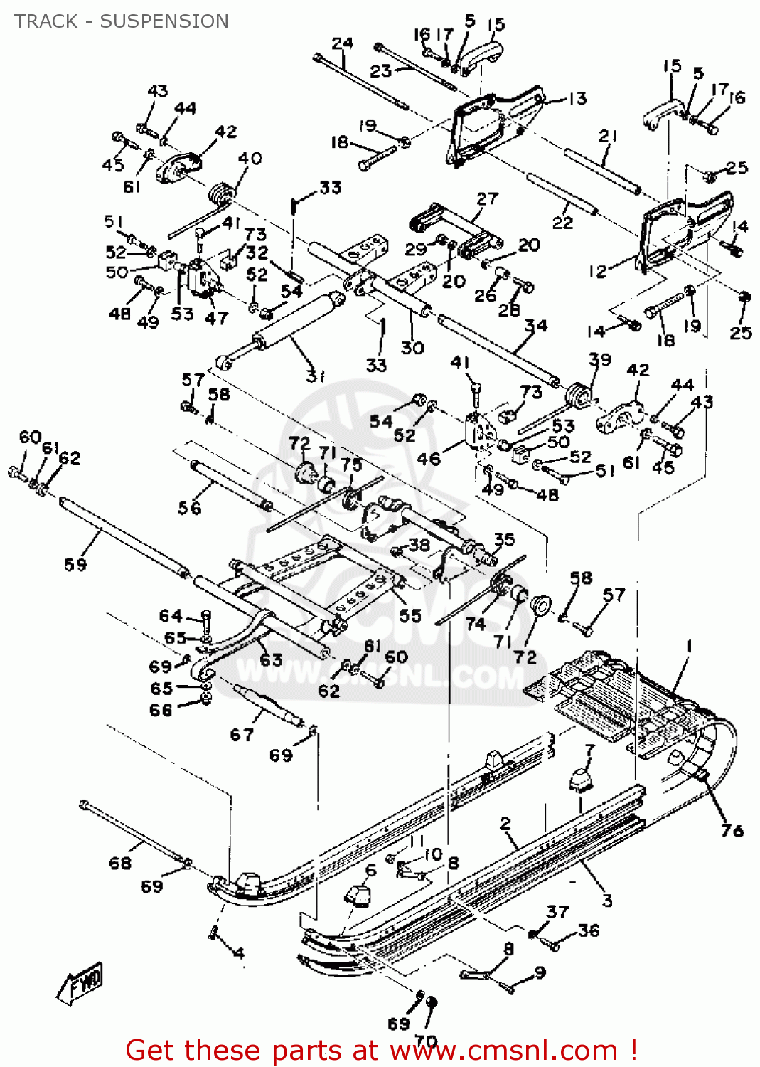 8A54741300: Frame, Sliding 3 Yamaha - buy the 8A5-47413-00 at CMSNL