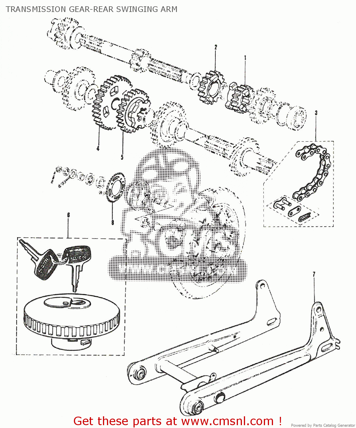 DRIVE CHAIN ASSY for B100P - order at CMSNL