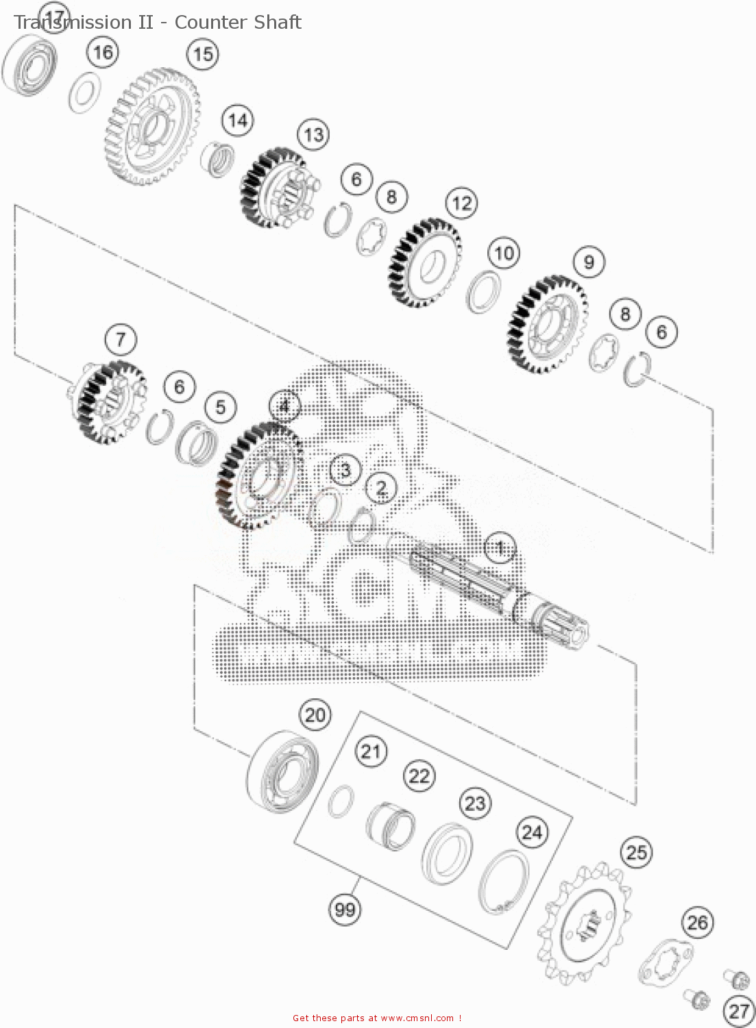 SHAFT OUTPUT-PLUG for 200 Duke, white, w/o ABS-B.D. Europe 2019 - order ...