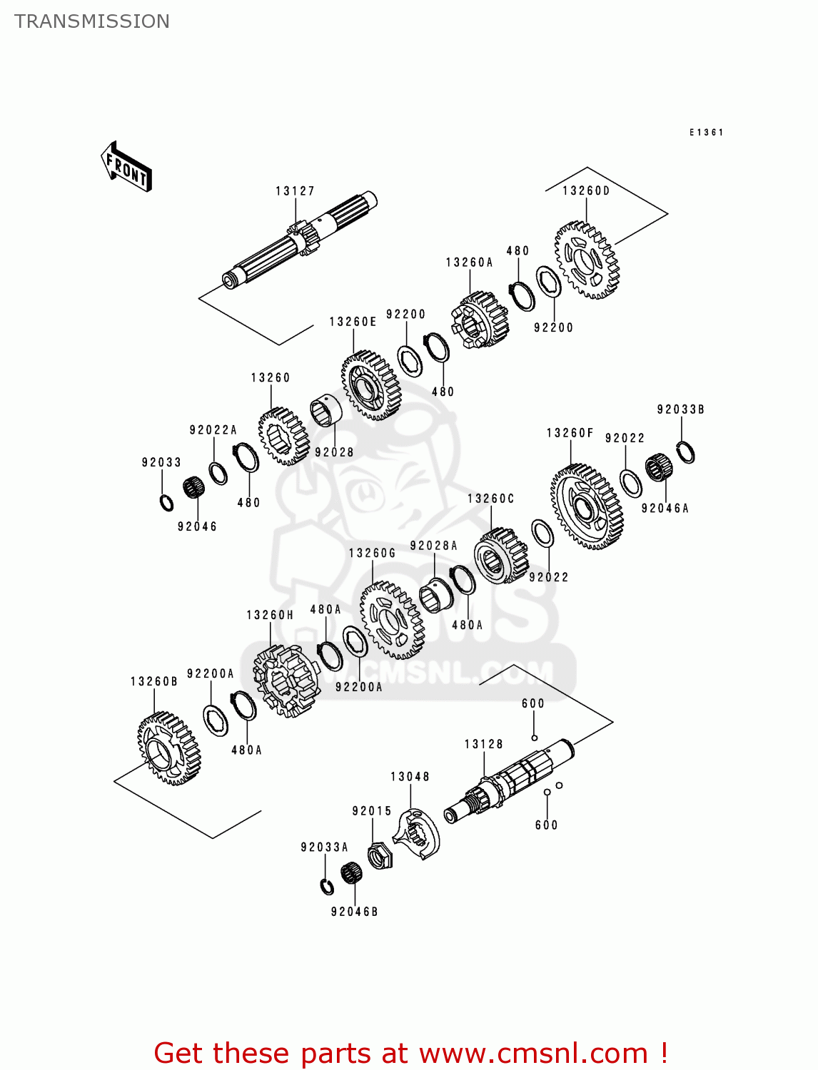 920281831: Bushing,output 3rd Ge Kawasaki - buy the 92028-1831 at CMSNL
