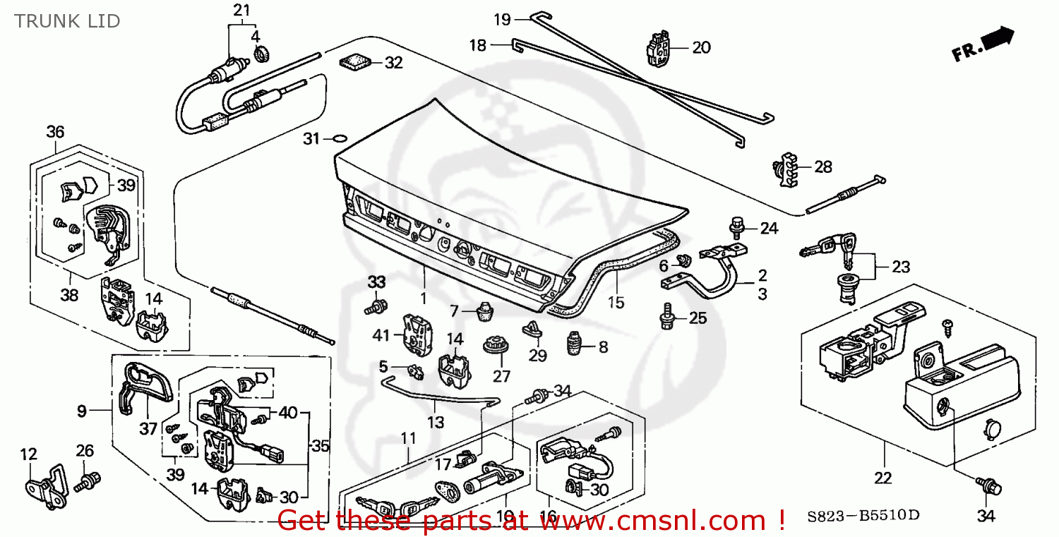 68500S82A92ZZ: Lid Comp,trunk (d Honda - buy the 68500-S82-A92ZZ at CMSNL