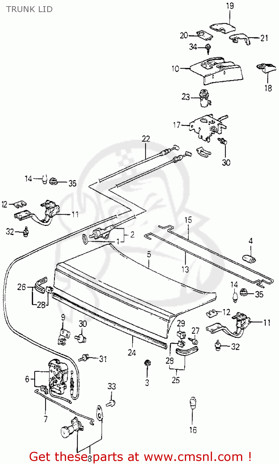 83100SA6672ZZ: Lid Comp Trunk Honda - buy the 83100-SA6-672ZZ at CMSNL
