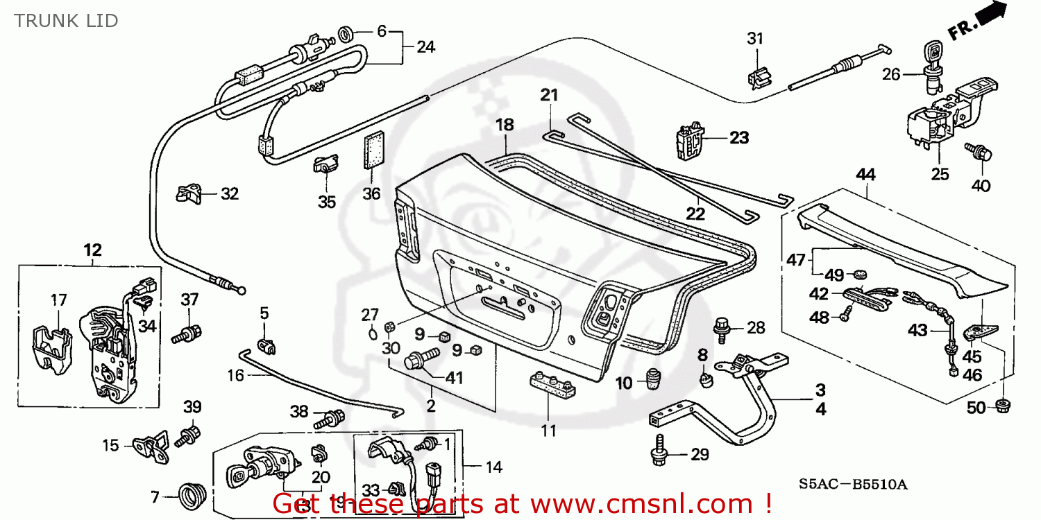71700S5DA11ZA: Spoiler Assy. *b92p* Honda - buy the 71700-S5D-A11ZA at ...