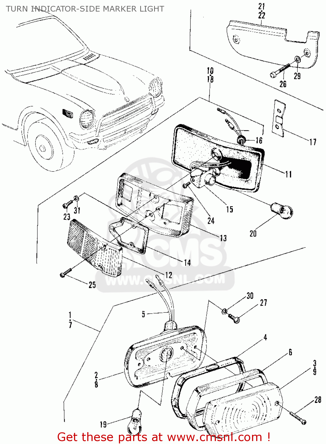 33800623671: Light,r.marker Honda - buy the 33800-623-671 at CMSNL
