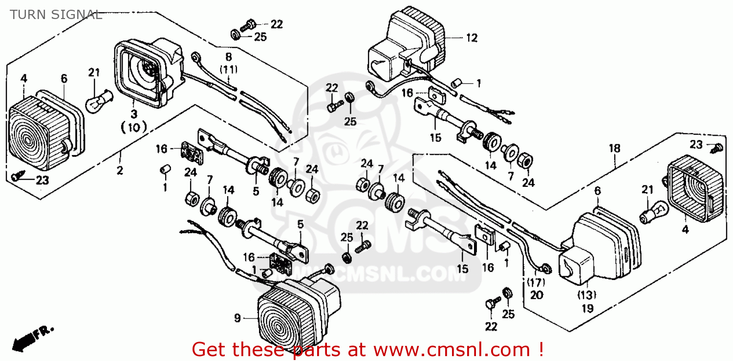 33651GS9670: Base, L. Turn Signal Honda - buy the 33651-GS9-670 at CMSNL